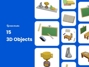 Classroom 3D Icons Set - Free Figma Resource | Figma Elements