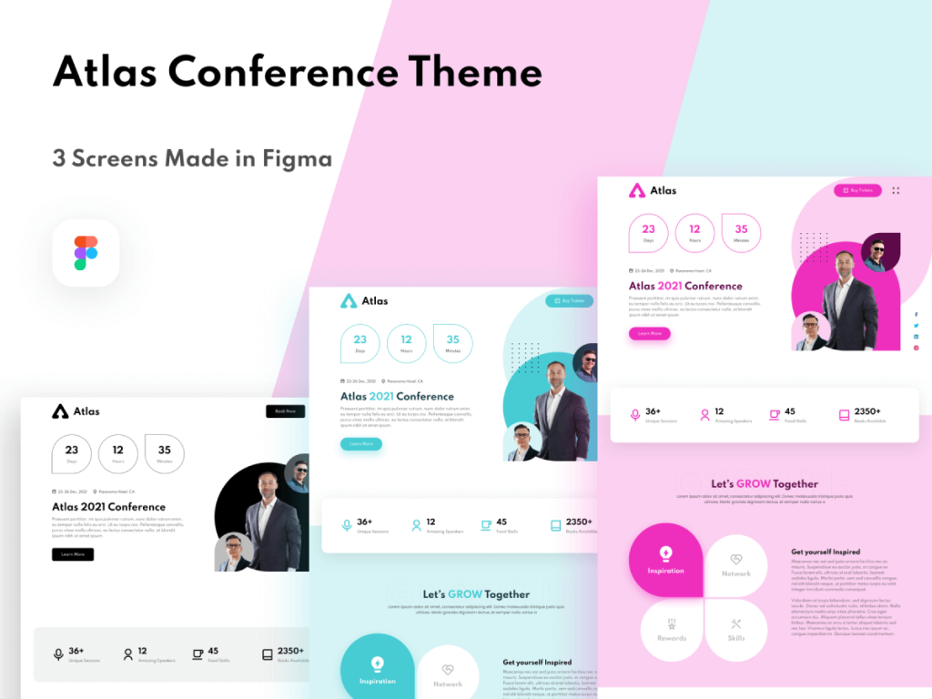 Event Landing Page Kit - Free Figma Resource | Figma Elements
