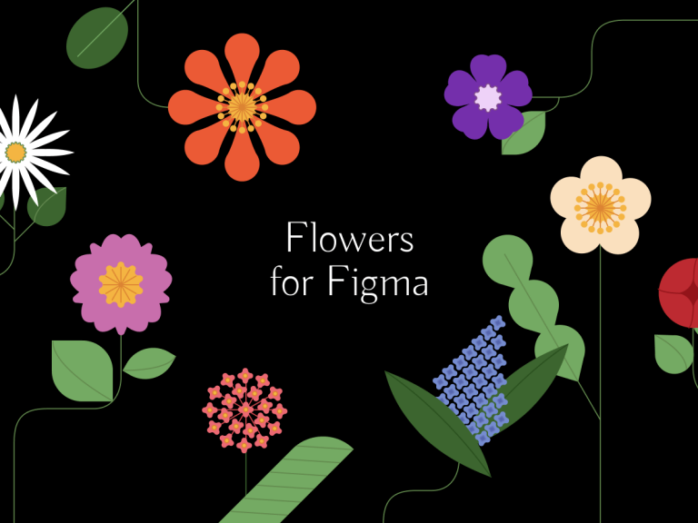 Flower Illustrations Pack - Free Figma Resource | Figma Elements