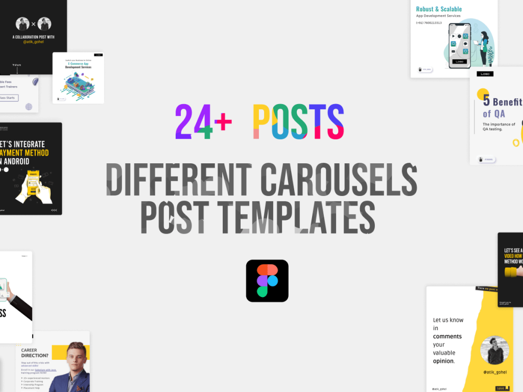 Instagram Carousel Templates - Free Figma Resource | Figma Elements