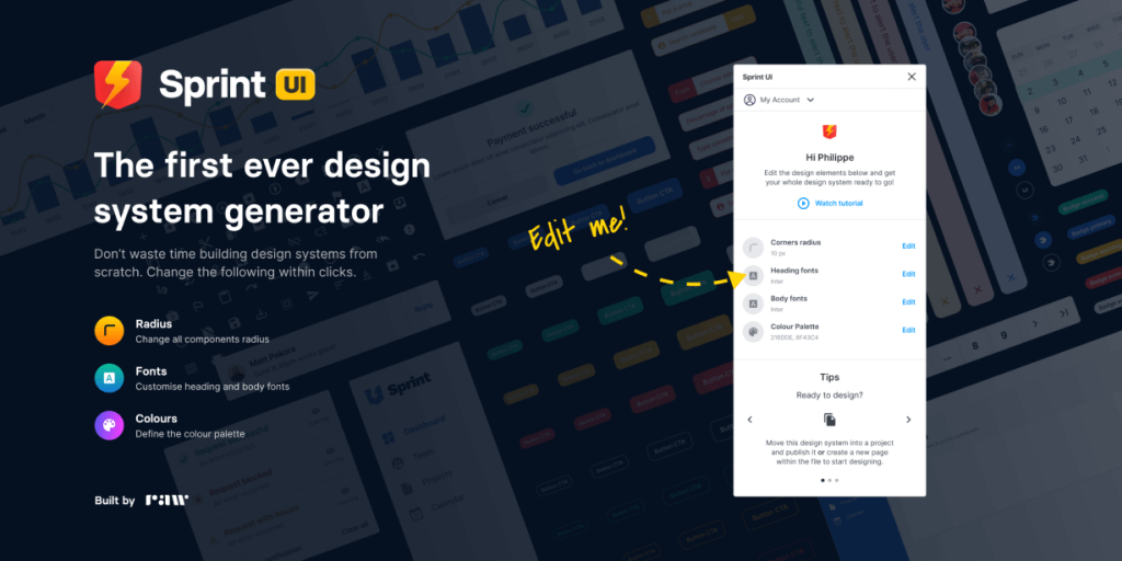 Free Sprint UI - Design System Generator Figma Plugin | Figma Elements