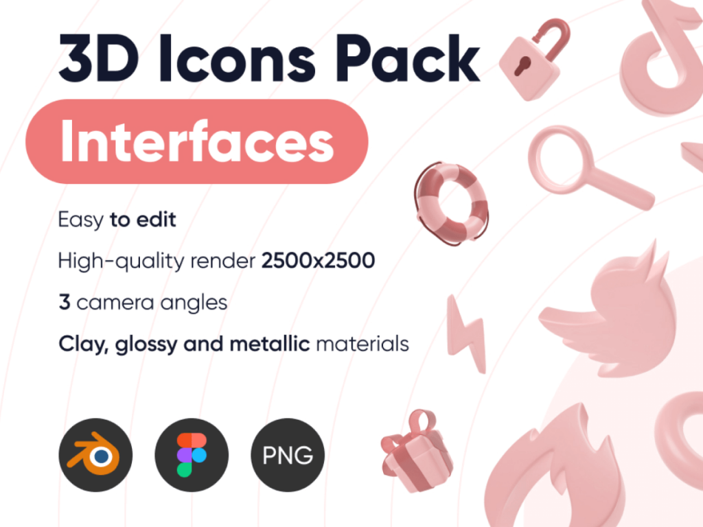 3D Icons Set - Free Figma Resource | Figma Elements