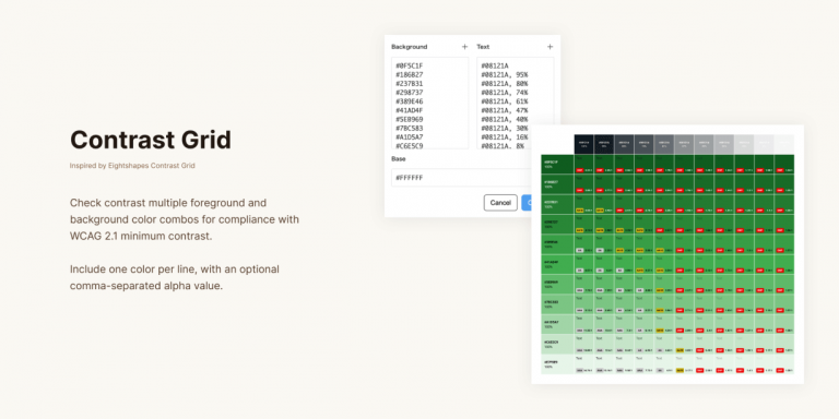 Free Contrast Grid Figma Plugin | Figma Elements