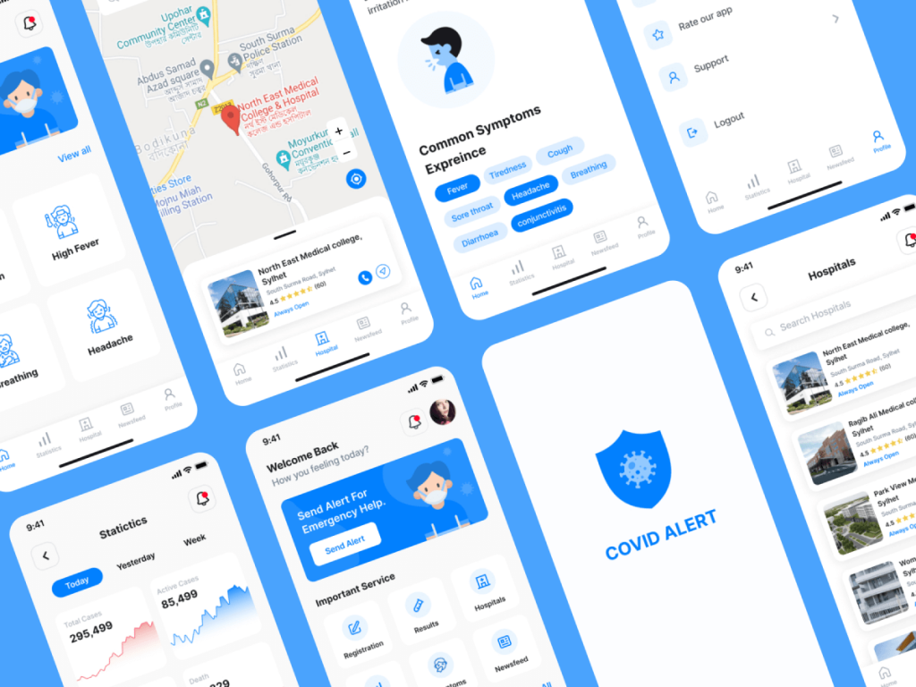Covid Alert App - Free Figma Resource | Figma Elements