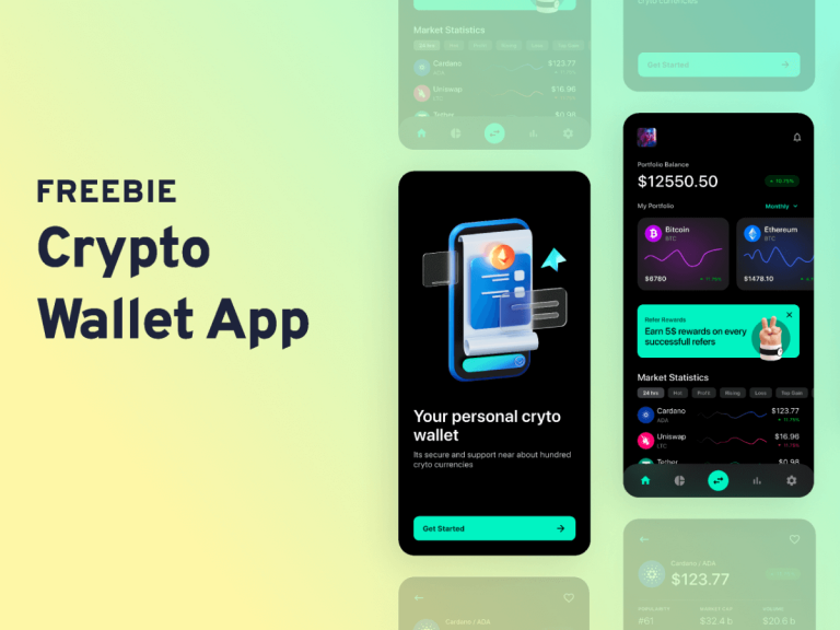 Crypto Wallet Mobile App - Free Figma Resource | Figma Elements