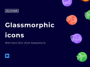 Glassmorphic Icons with Font Awesone - Free Figma Resource | Figma Elements