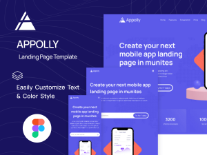 App Landing Page Template - Free Figma Resource | Figma Elements