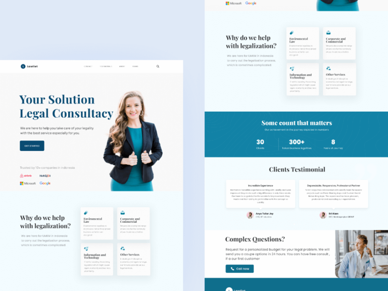 Lawyer Landing Page - Free Figma Resource | Figma Elements