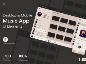 Music Figma UI Kits | Figma Elements