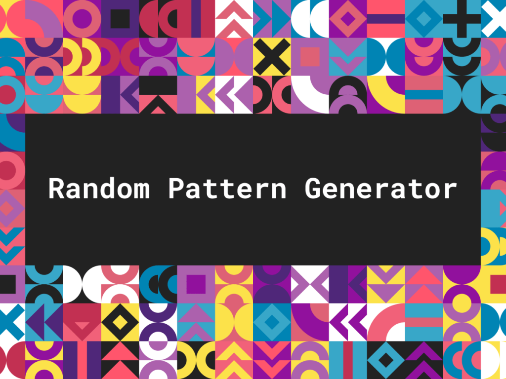 Random Pattern Generator - Free Figma Resource | Figma Elements
