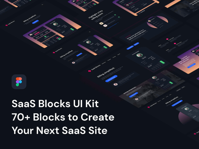 SaaS Blocks UI Kit - Free Figma Resource | Figma Elements