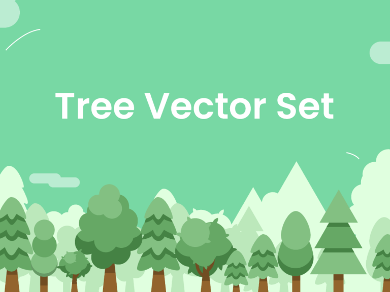Tree Vector Set Illustrations - Free Figma Resource | Figma Elements