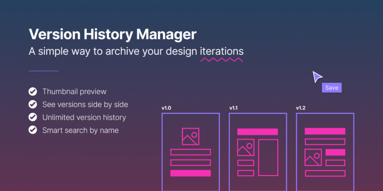 Free Version History Manager Figma Plugin | Figma Elements
