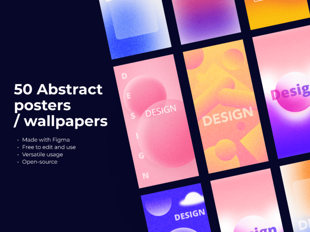 50 Abstract Mobile Wallpapers - Free Figma Resource | Figma Elements