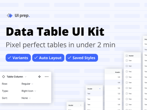 UI Prep Data Tables 4.0 - Free Figma Resource | Figma Elements