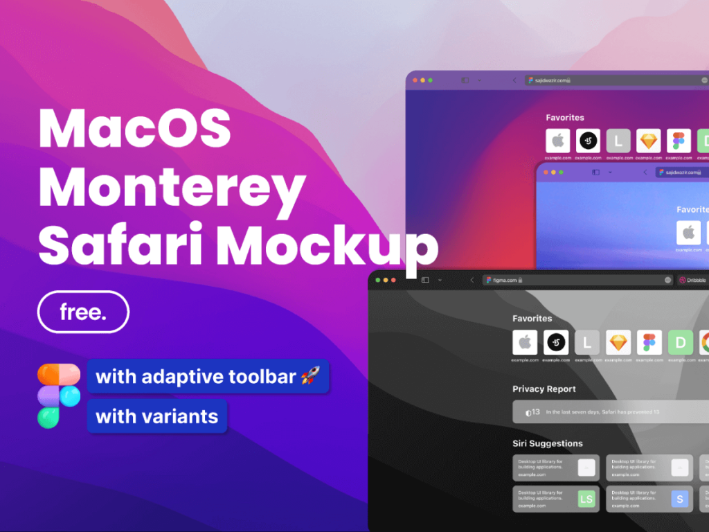 macOS Monterey Safari Realistic Mockup - Free Figma Resource | Figma ...