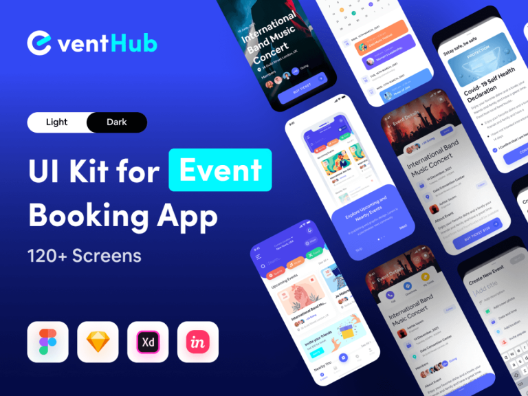 Event Booking App - Free Figma Resource | Figma Elements