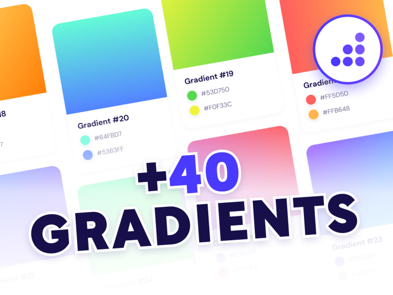 40 Gradients Pack - Free Figma Resource | Figma Elements