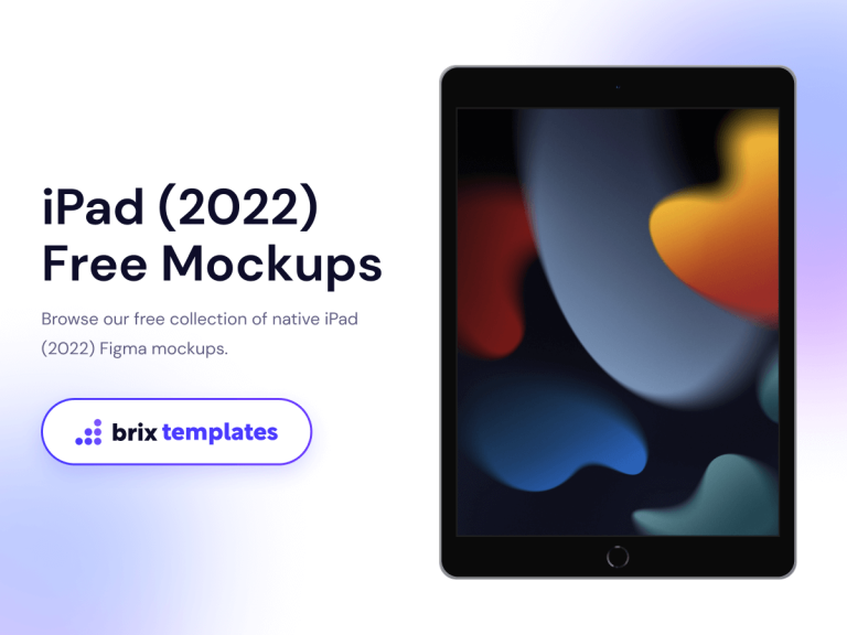 iPad (2022) Mockups - Free Figma Resource | Figma Elements