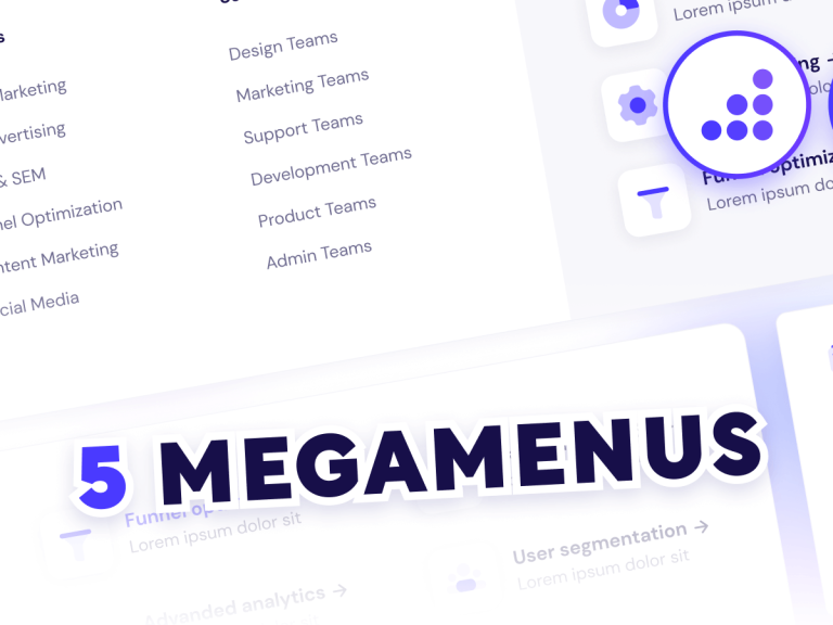 Website Dropdown Megamenus - Free Figma Resource | Figma Elements