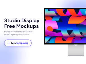 Apple Studio Display Mockups - Free Figma Resource | Figma Elements