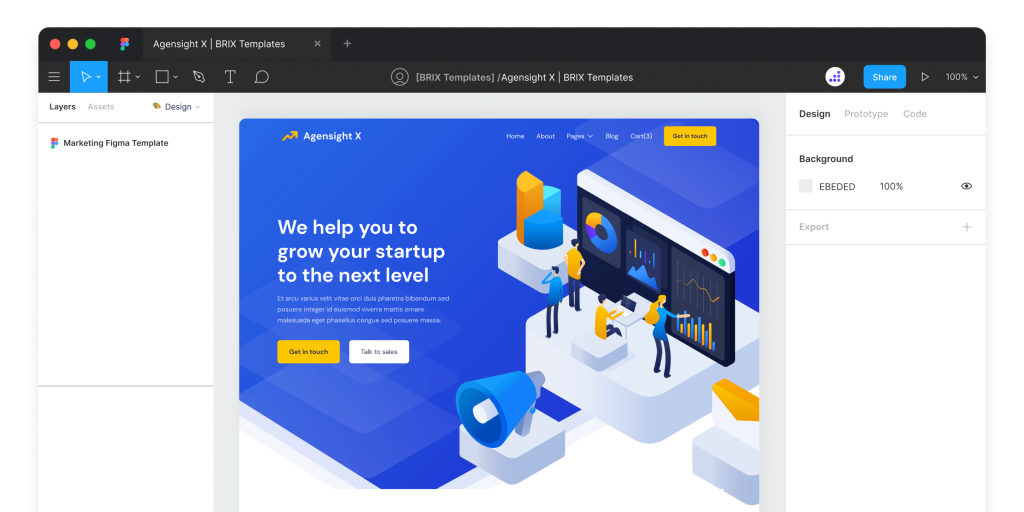 Agensight X - Marketing Agency Figma Template - Free Figma Resource ...