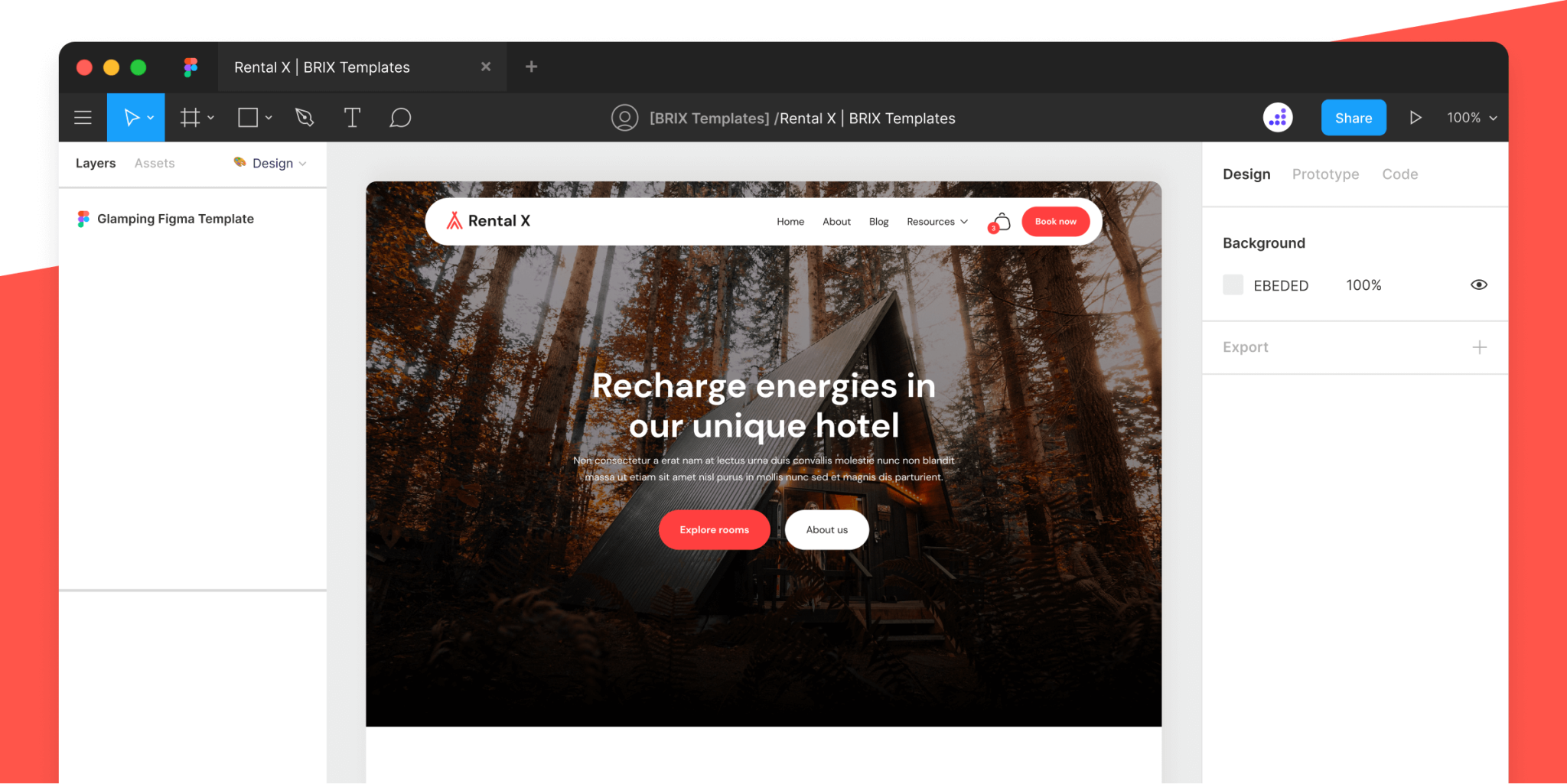 Rental X - Hotel Figma Template - Free Figma Resource | Figma Elements