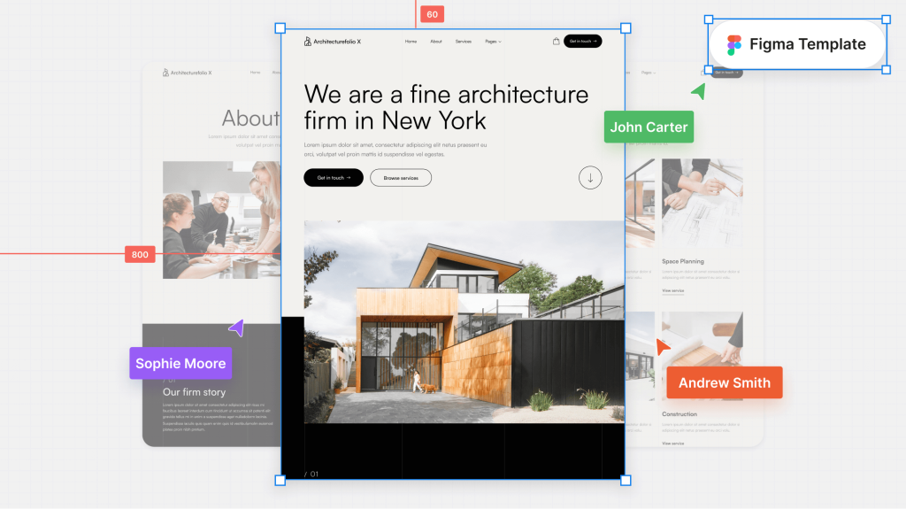Architecturefolio X - Architecture Figma Template - Free Figma Resource ...
