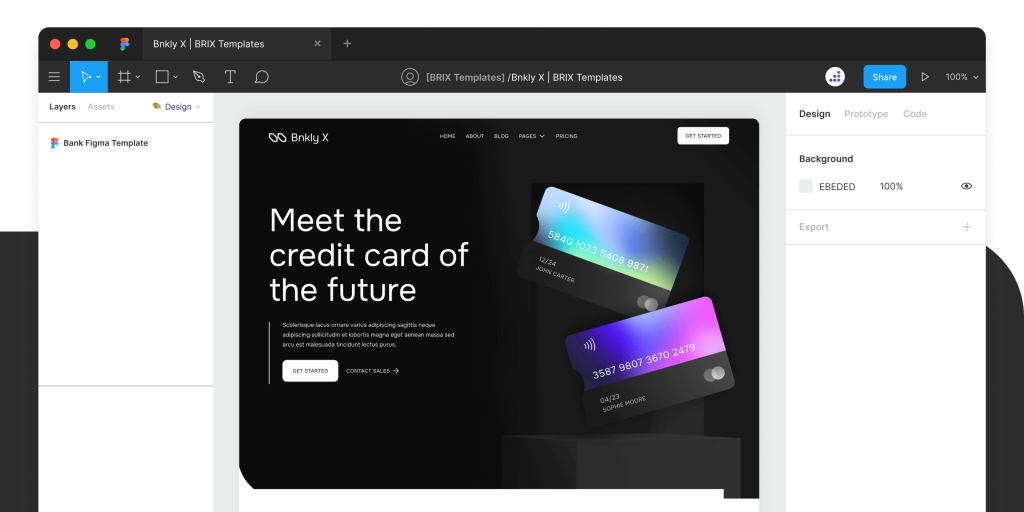 Bnkly X - Bank Figma Template - Free Figma Resource | Figma Elements