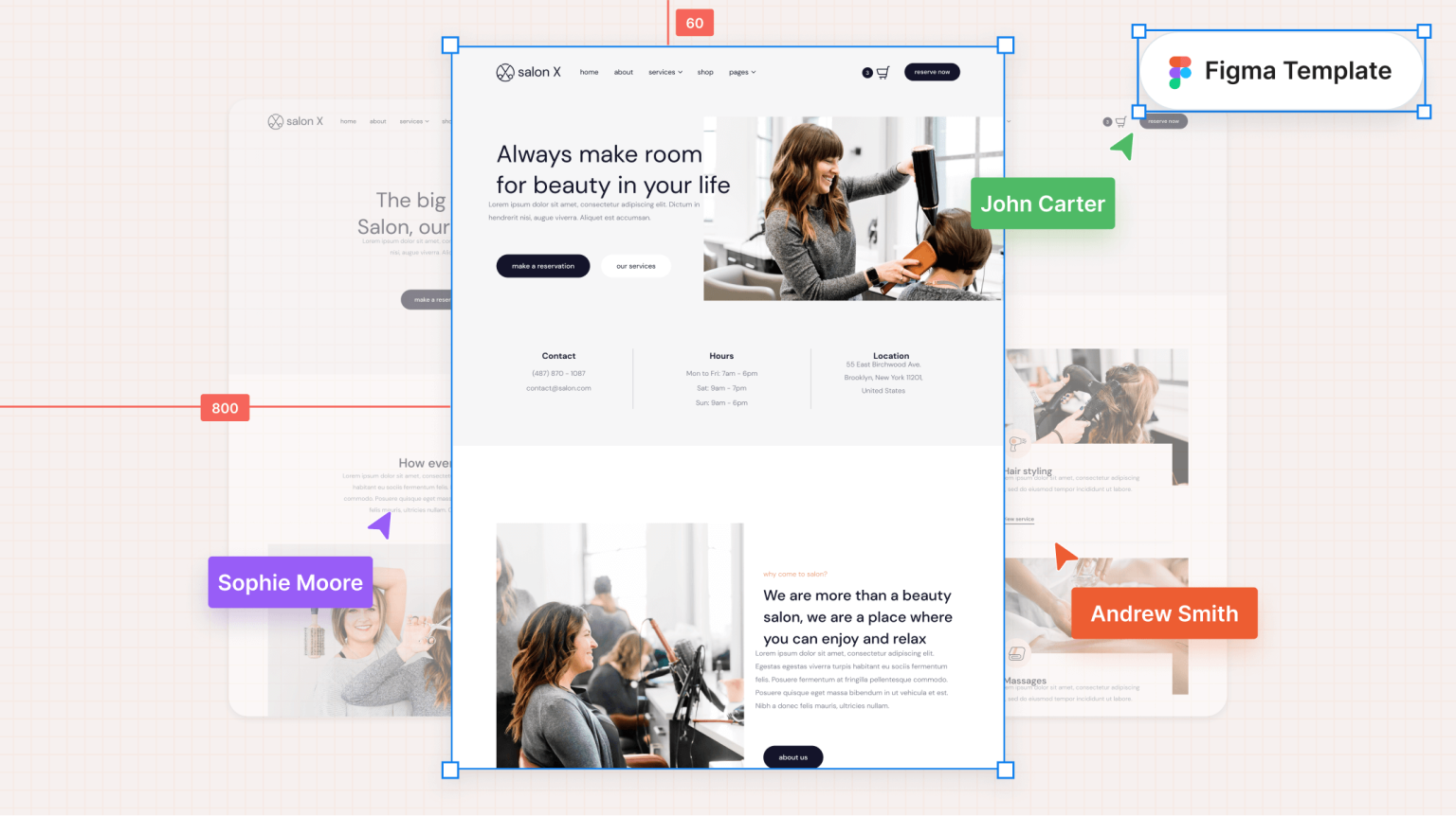 Salon X - Beauty Salon Figma Template - Free Figma Resource | Figma ...