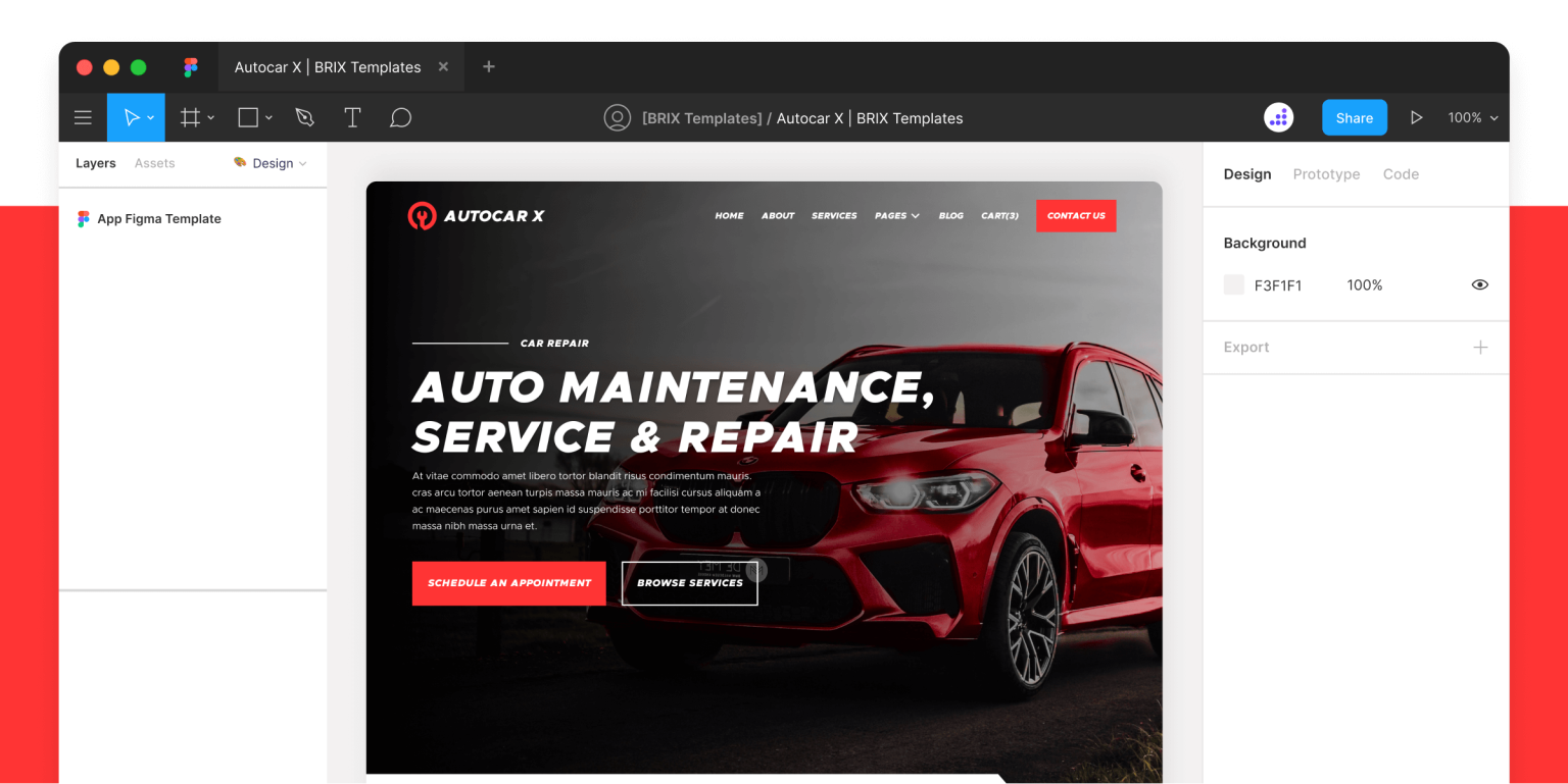 Autocar X - Automotive Figma Template - Free Figma Resource | Figma ...