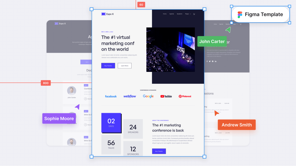 Expo X - Conference Figma Template - Free Figma Resource | Figma Elements