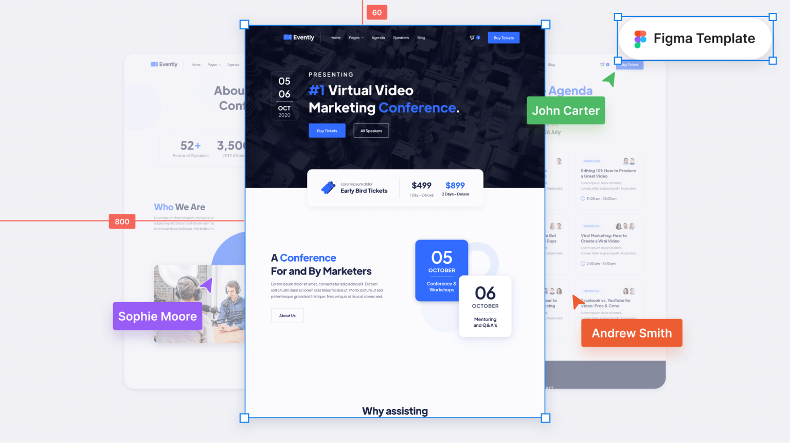 Evently - Conference Figma Template - Free Figma Resource | Figma Elements