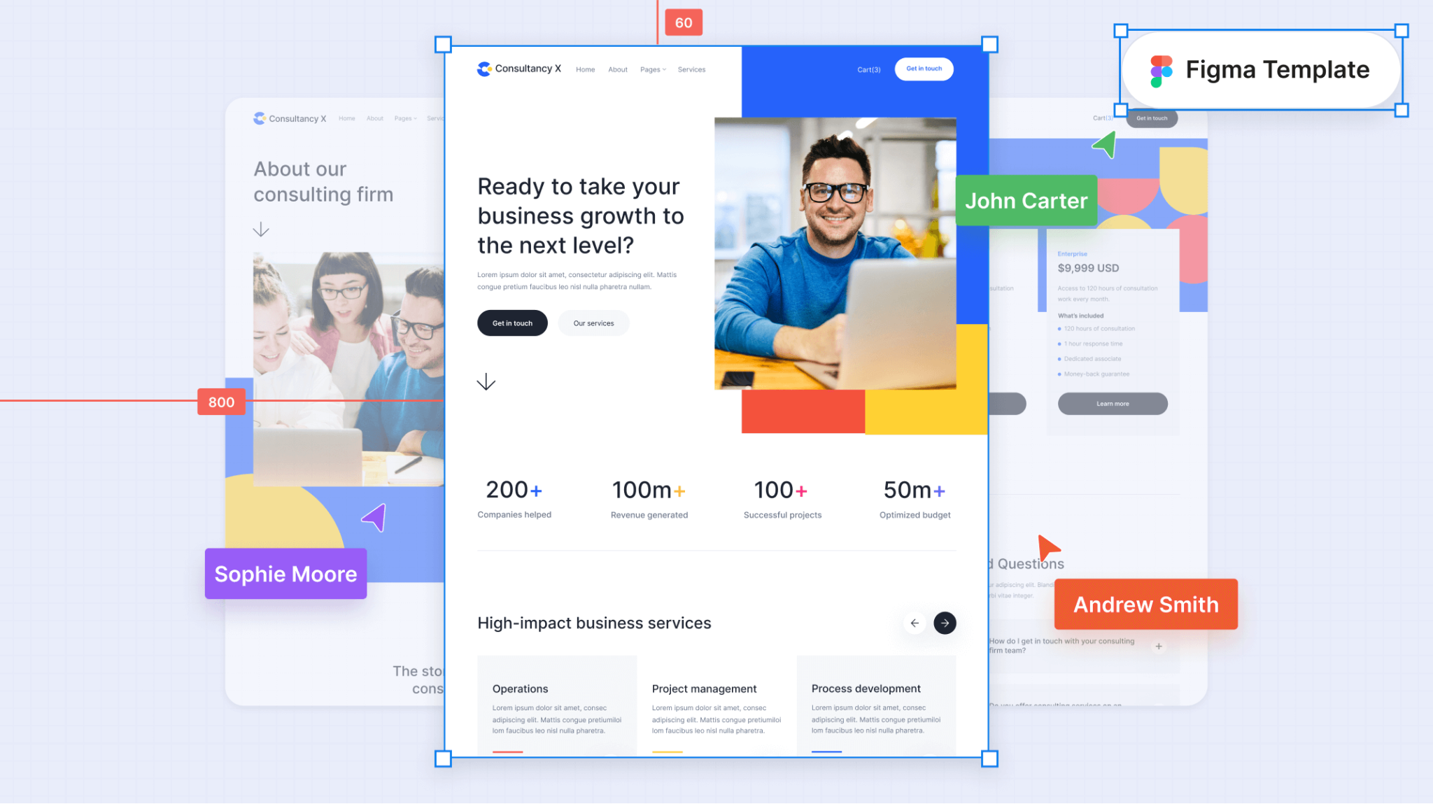 Consultancy X - Consulting Firm Figma Template - Free Figma Resource ...