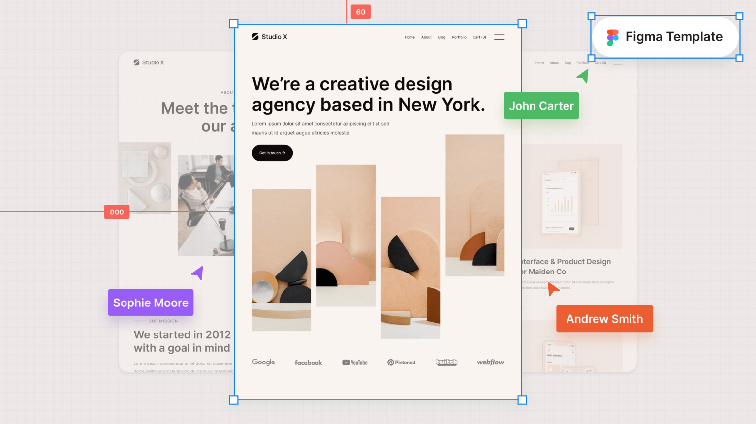 Studio X - Creative Figma Template - Free Figma Resource | Figma Elements