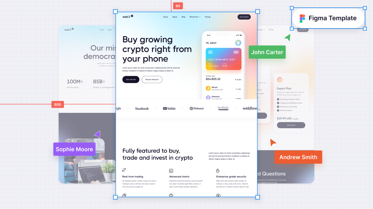 Web3 X - Crypto & Web3 Figma Template - Free Figma Resource | Figma ...