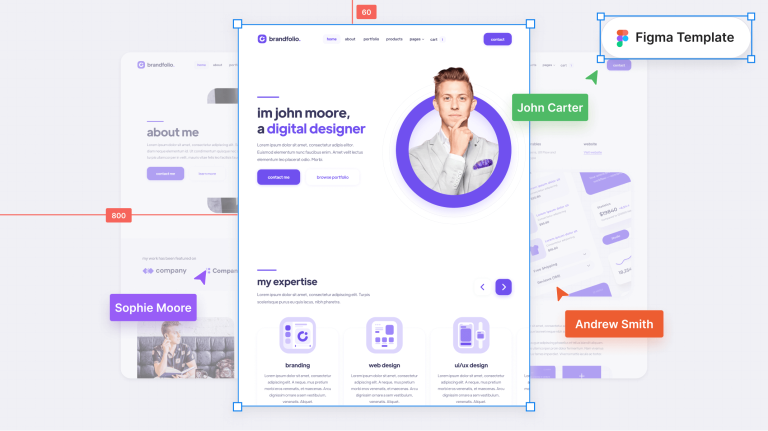 Brandfolio - Design Portfolio Figma Template - Free Figma Resource ...
