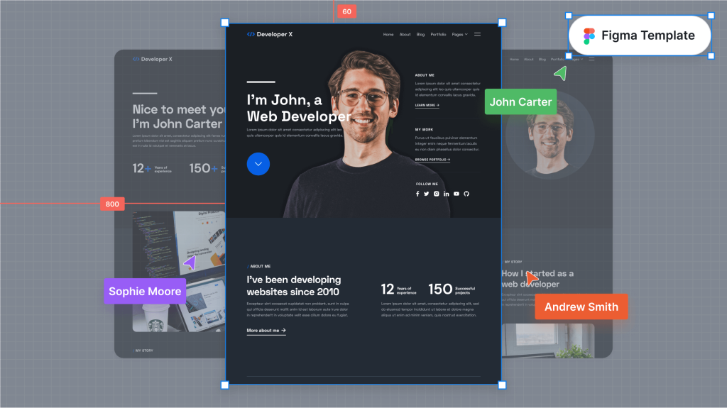 Developer X - Developer Portfolio Figma Template - Free Figma Resource ...
