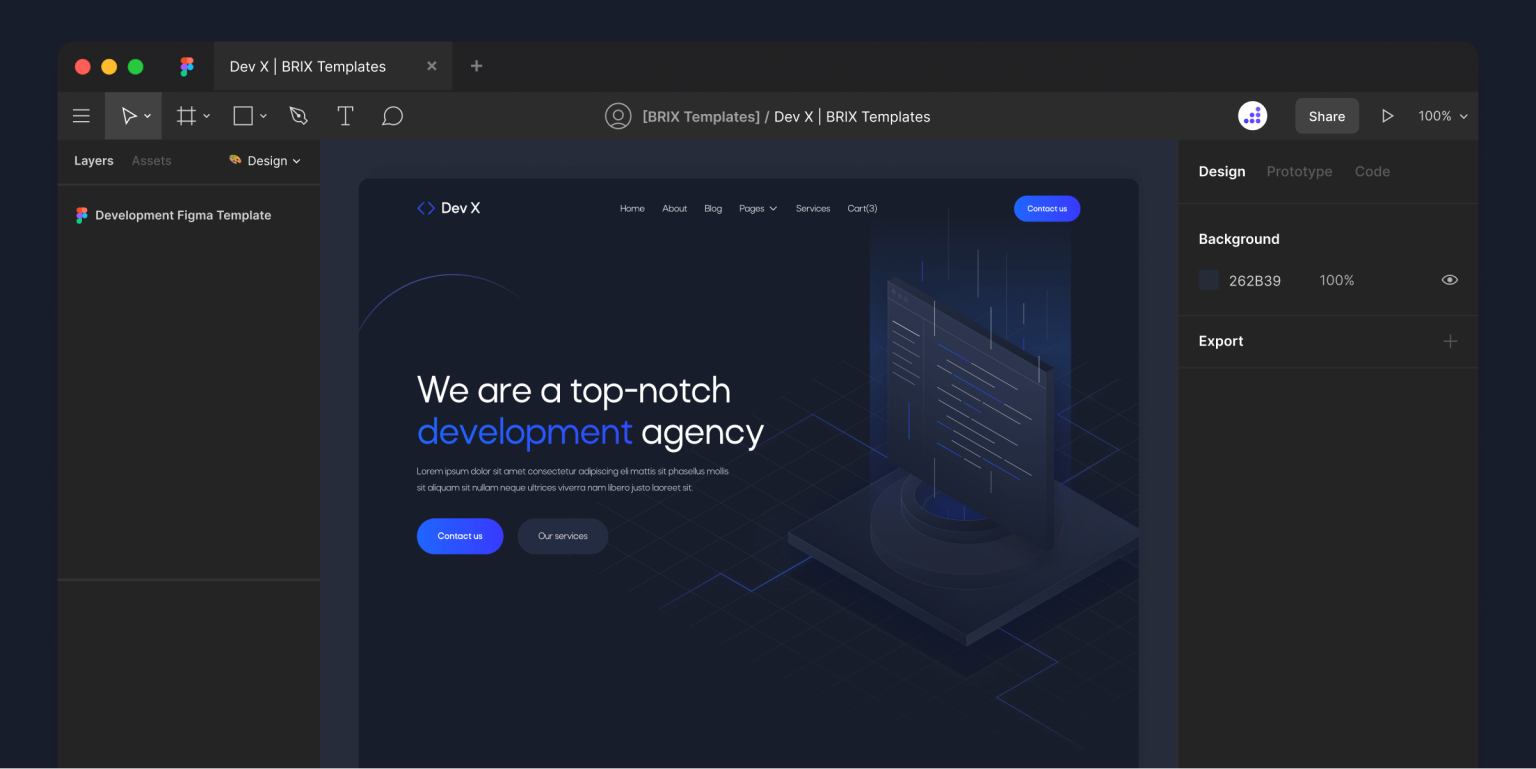 Dev X - IT Agency Figma Template - Free Figma Resource | Figma Elements