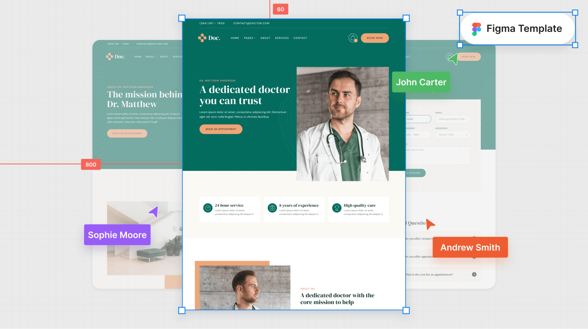 Doc - Doctor Figma Template - Free Figma Resource | Figma Elements