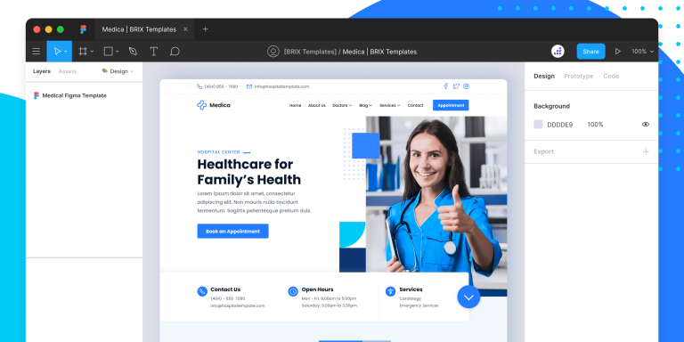 Medica X - Hospital Figma Template - Free Figma Resource | Figma Elements