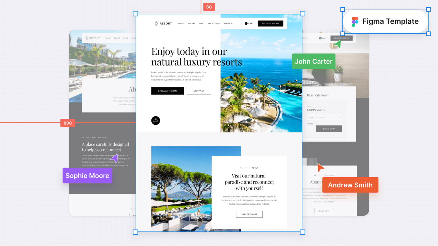 Resort - Hotel Figma Template - Free Figma Resource | Figma Elements