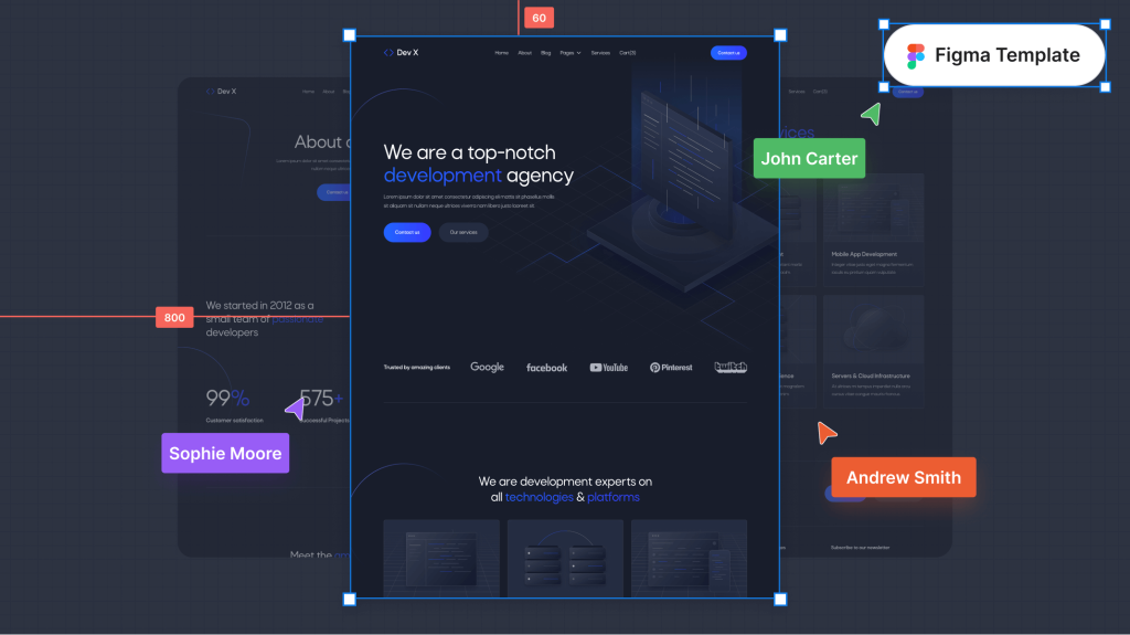 Dev X - IT Agency Figma Template - Free Figma Resource | Figma Elements