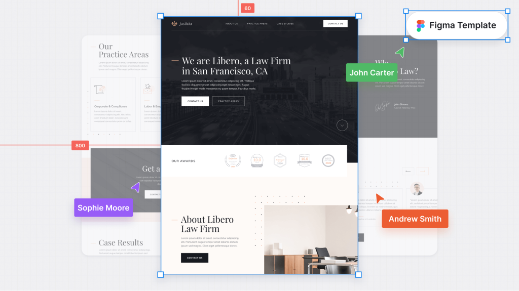 Justicia - Lawyers Figma Template - Free Figma Resource | Figma Elements