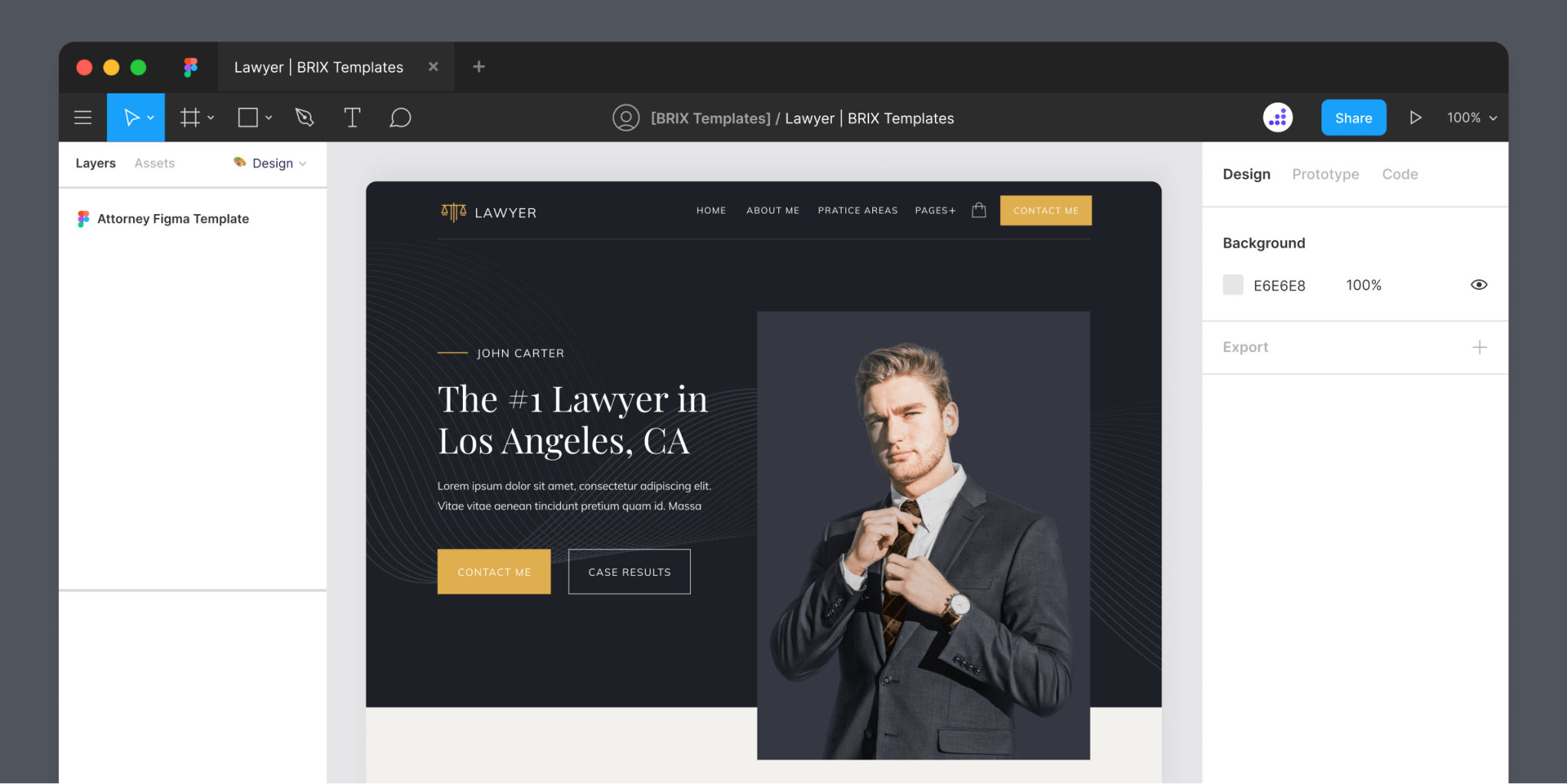 Lawyer - Attorney Figma Template - Free Figma Resource | Figma Elements