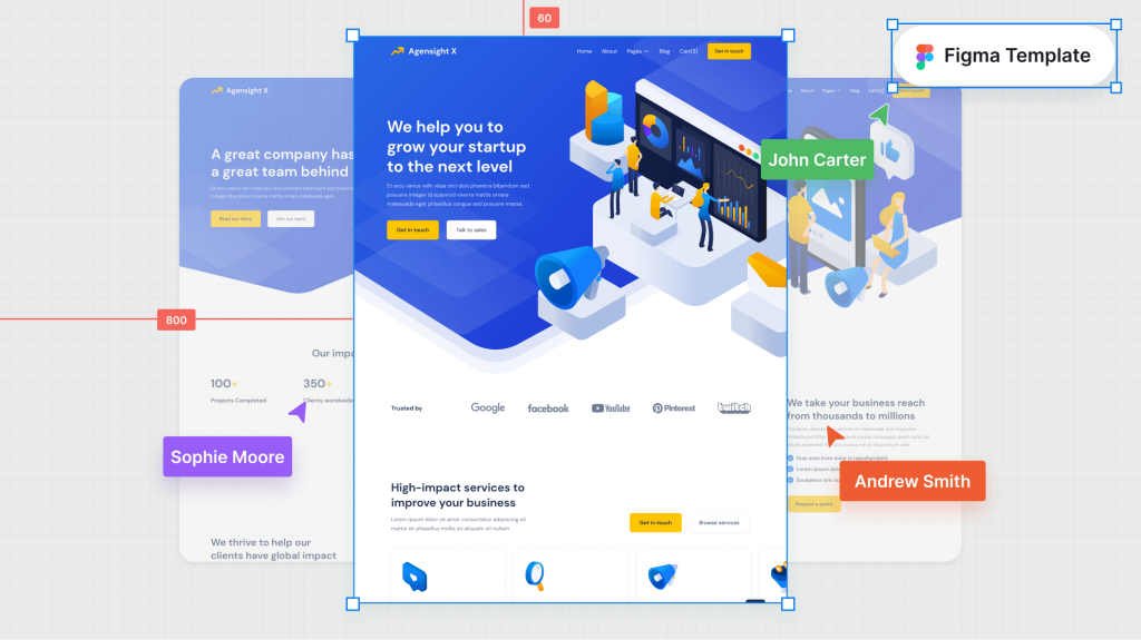 Agensight X - Marketing Agency Figma Template - Free Figma Resource ...