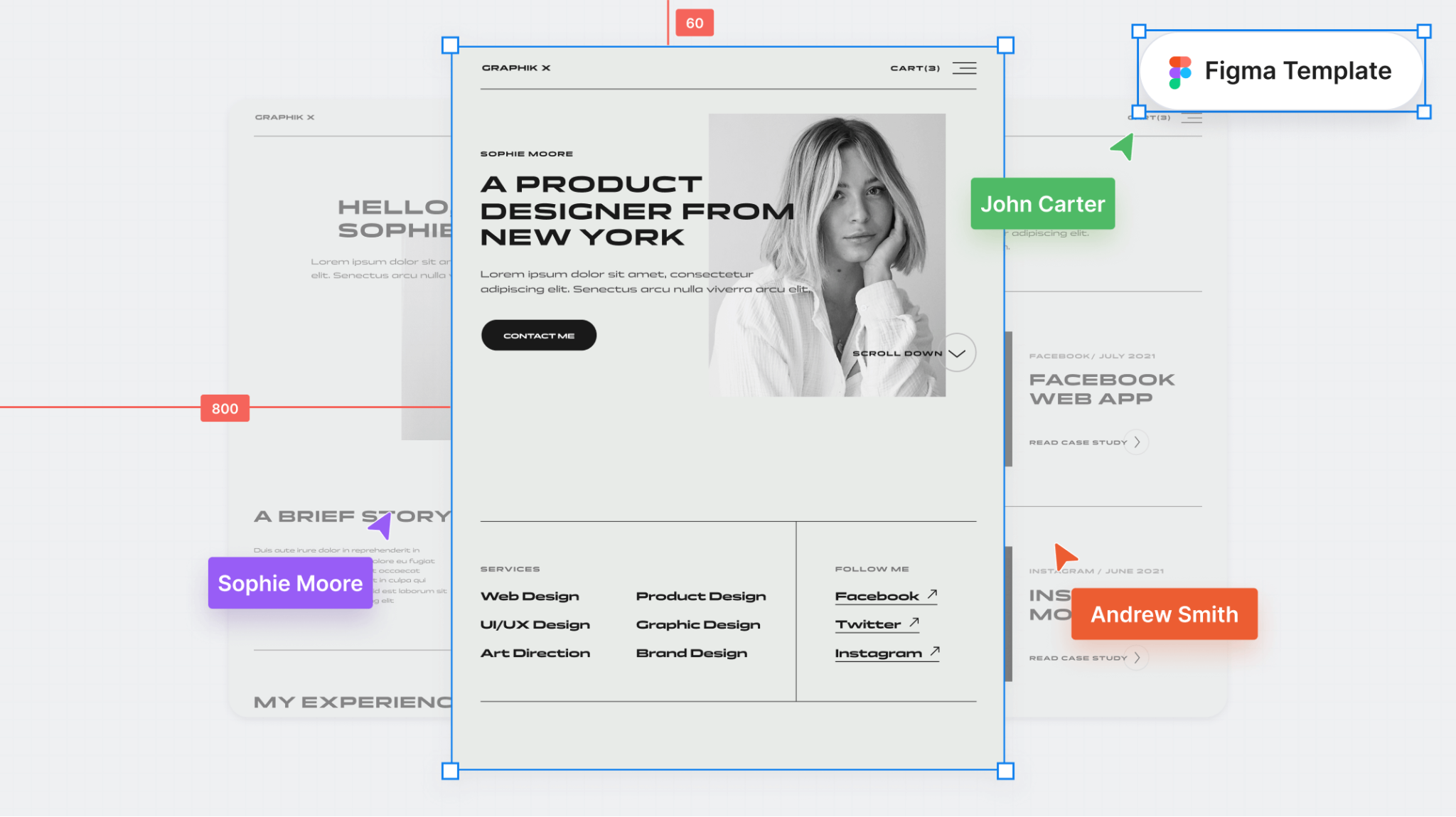 Graphik X - Minimal Portfolio Figma Template - Free Figma Resource ...