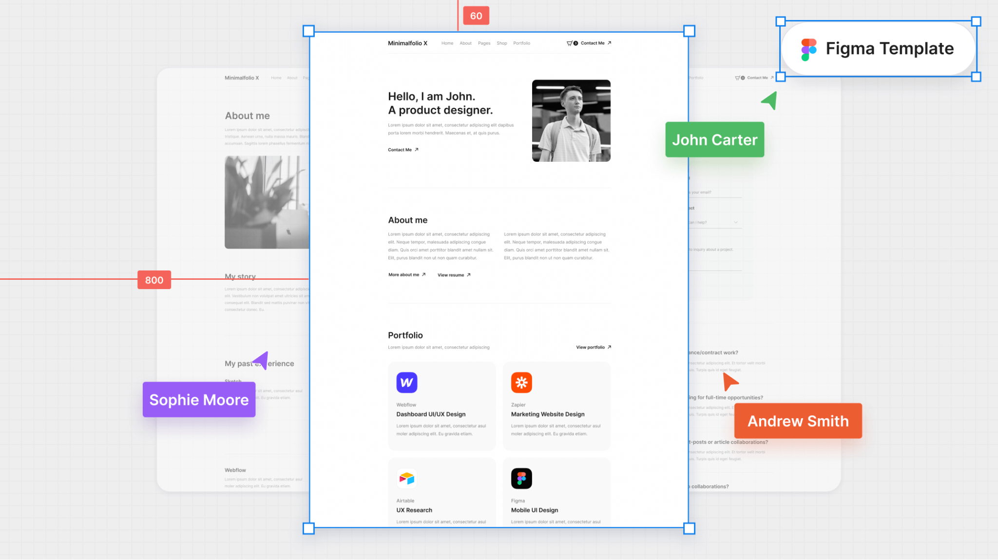 Minimalfolio X - Minimal Portfolio Figma Template - Free Figma Resource ...