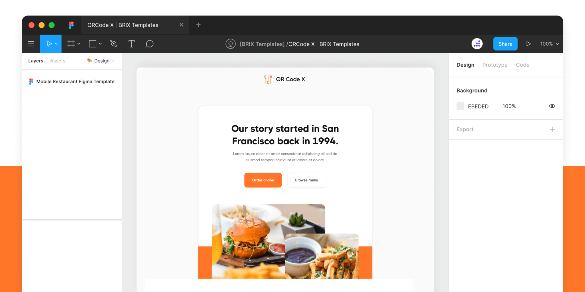 QR Code X - Restaurant Figma Template - Free Figma Resource | Figma ...