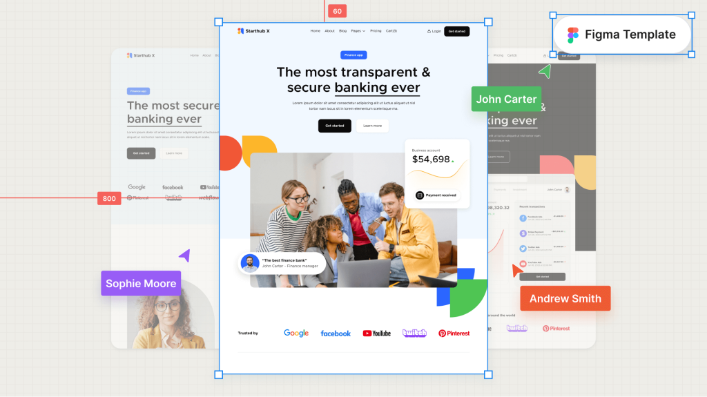 Starthub X - Modern Startup Figma Template - Free Figma Resource ...
